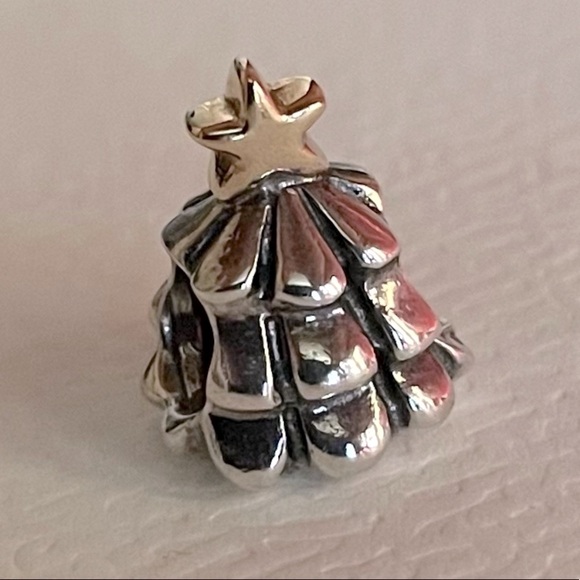Pandora | Jewelry | Pandora Sterling Silver 925 4k Gold Christmas Tree ...
